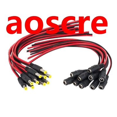 10 Pairs DC Power Pigtail Cable Wire,12V 5A Male Female Co