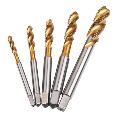 Spiral Pointed Taps Tapping Thread Forming Tap Hss 5Pc Metri