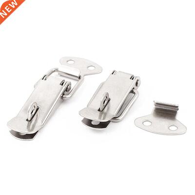 2x Case Chest Loaded Draw Lock Latch Hasp Silver