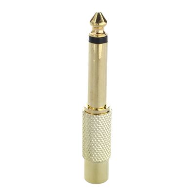 2pcs 6.35mm 1/4inch Male Mono Plug To RCA Female apter Con