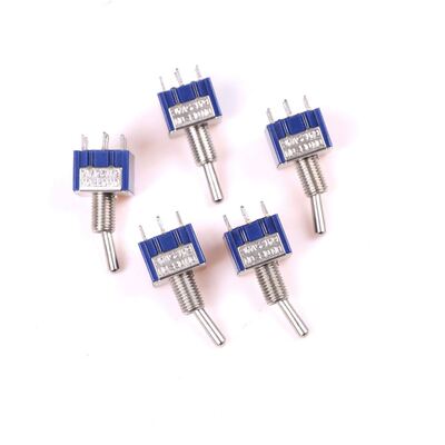 5Pcs AC 125V/6A ON-OFF-ON 3 Pin 3 Position Mini Latching To