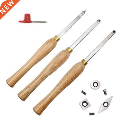 Carbide Woodturning Tool (3 Piece Set) Includes Diamond Shap