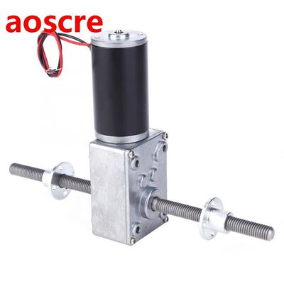 Worm Gear Motor Dual Right-Handed Shaft Coaxial M8 Thread Sp