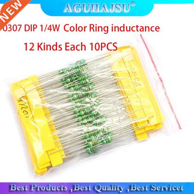 0307 DIP 1/4W 12 Kinds Color Ring inductance Each 10PCS Indu