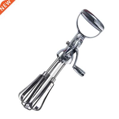 Rotary Stirring Handheld Egg Beater Cooking Tool Stainless S