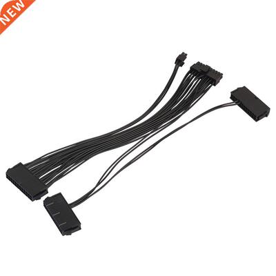30CM Dual PSU Cable Extension Adapter ATX 20+4 24Pin Power S