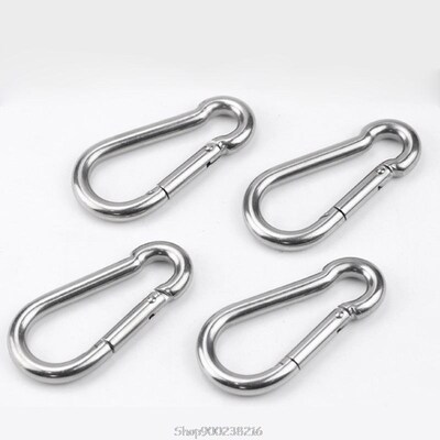 4 Pcs Carabiner Clip Spring Snap Rope Connector Hooks Heavy