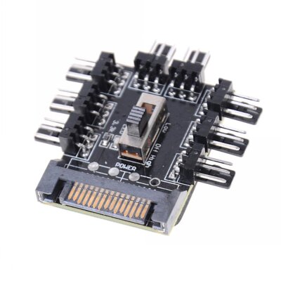 SATA 1 to 8 Way Cooling Fan Splitter Hub Cooler Cooling Fan