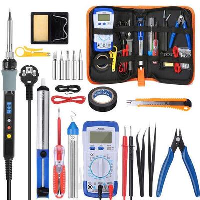 220V 80W Digital Soldering Iron kit Adjust Temperature Deso
