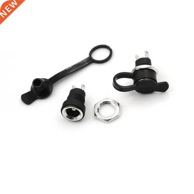 10Pcs Black DC Power Jack Socket Female Panel Mount Connecto