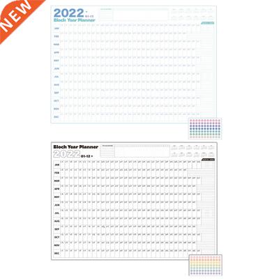 Wall Calendar 2022 Yearly Planner Poster Overview Stickers T