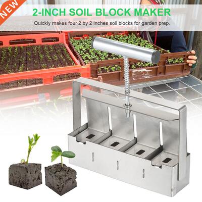 Handheld Seedling Soil Blocker 2-Inch Soil Block Maker with