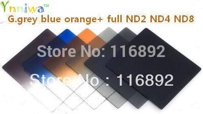 6pcs color flter Gradual grey blue orange+ full ND2 ND4 ND8