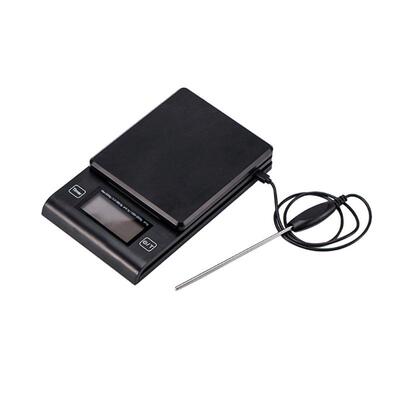 LED Timer Drip Coffee Scale with Temperature Measuring Probe
