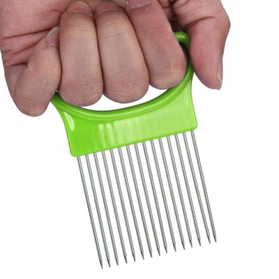 Tomato Onion Vegetables Slicer Cutting Aid Holder Guide Slic