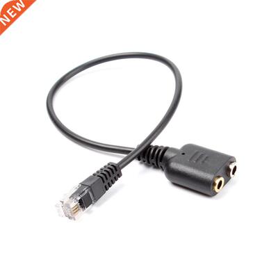 RJ11 to Dul 3.5mm Hedphone Femle dpter Converter udio