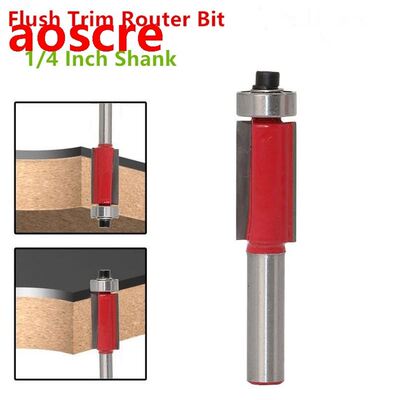 1/4 inch shank Flush Trim Router Bit Mill Cutter End Bearing