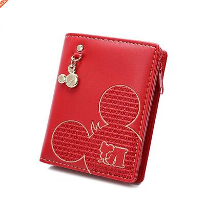Women Small Wallet Cartoon Mickey Cute Coin Purse Hasp Card