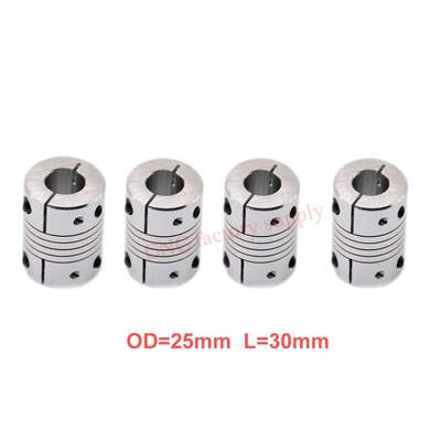 Hot4pcs/lot D25L30 CNC Motor Jaw Shaft Coupler clamp Flexibl