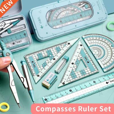Professional compasses ruler set triangle straightedge multi