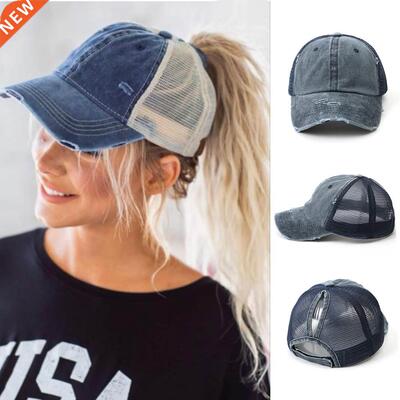 Vintage tail Baseball Cap Women Adjustable Snapback Hat Mesh