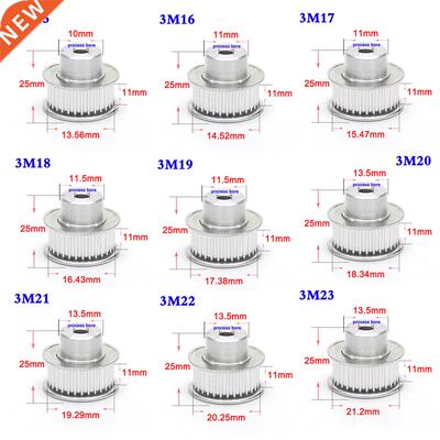 1PCS 3M 15T-25T Synchronous Wheel Aluminum Alloy Timing Belt