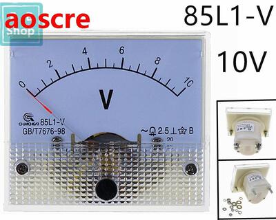 1PCS 85L1-V 10V AC Analog Voltmeter Panel Voltage Meter 64*5