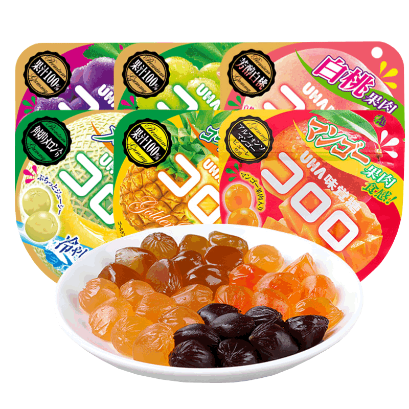 悠哈酷露露爆浆果汁软糖joynuts