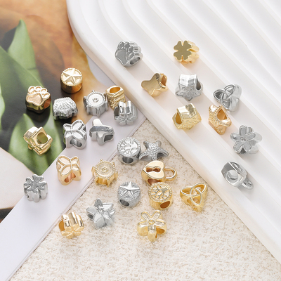 大孔珠隔珠花朵五角星手工串珠