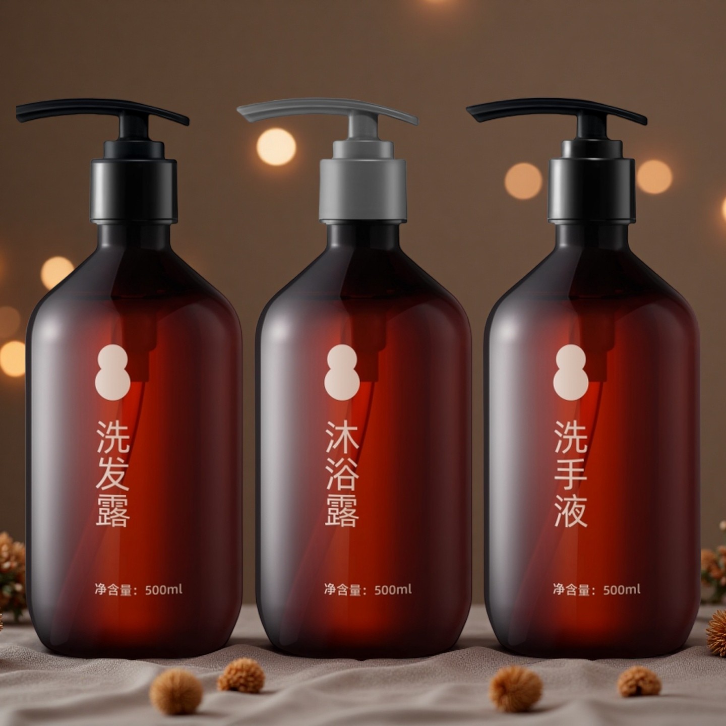 你好酒店同款清新茉莉香氛洗发露沐浴露洗手液无硅油洗发水