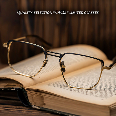 CACCI板材+钛方圆框眼镜架