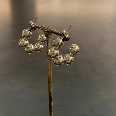 eter时髦简约金属多个球球耳环