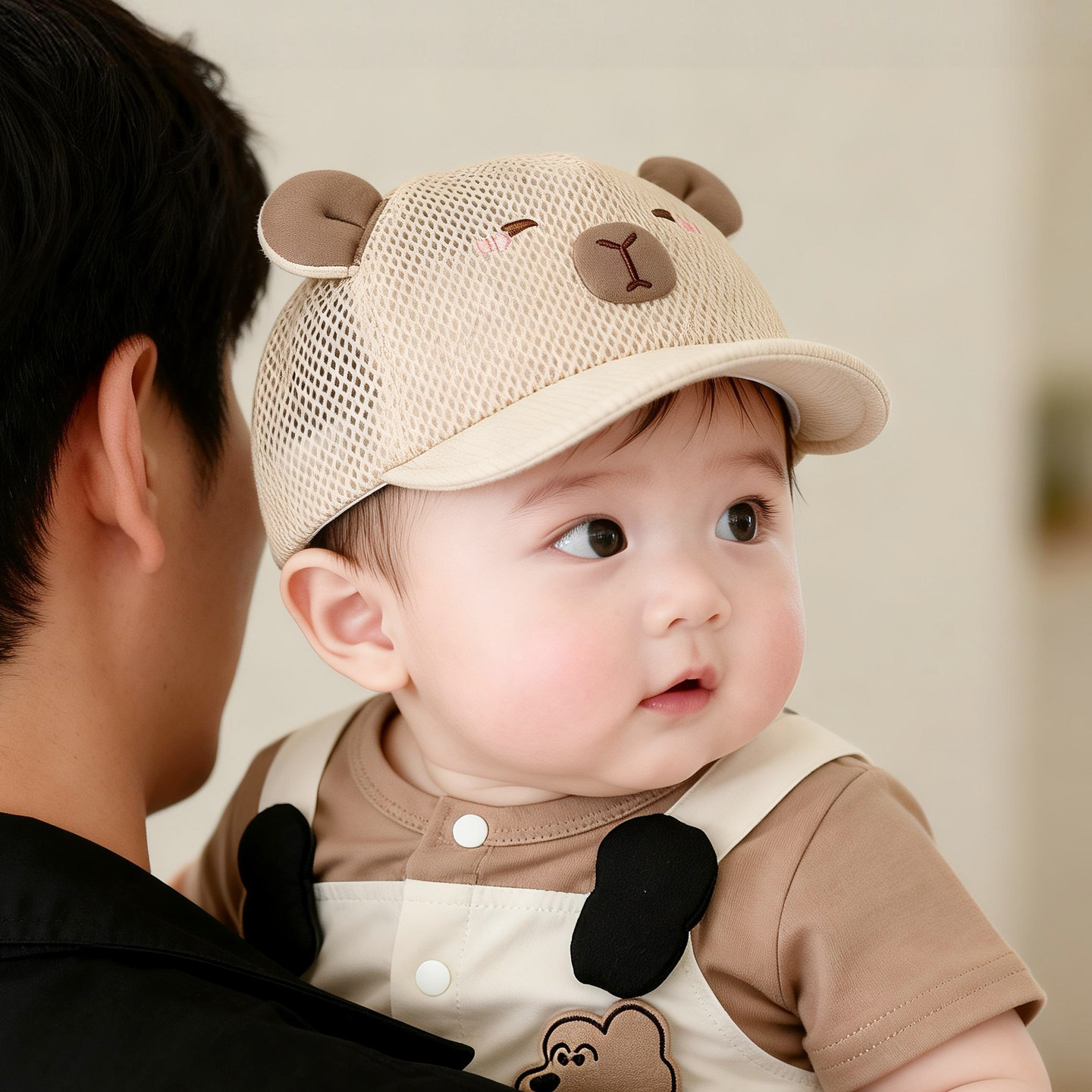 婴儿帽子夏季薄款宝宝男鸭舌帽婴幼儿防晒遮阳帽春季太阳帽新款小