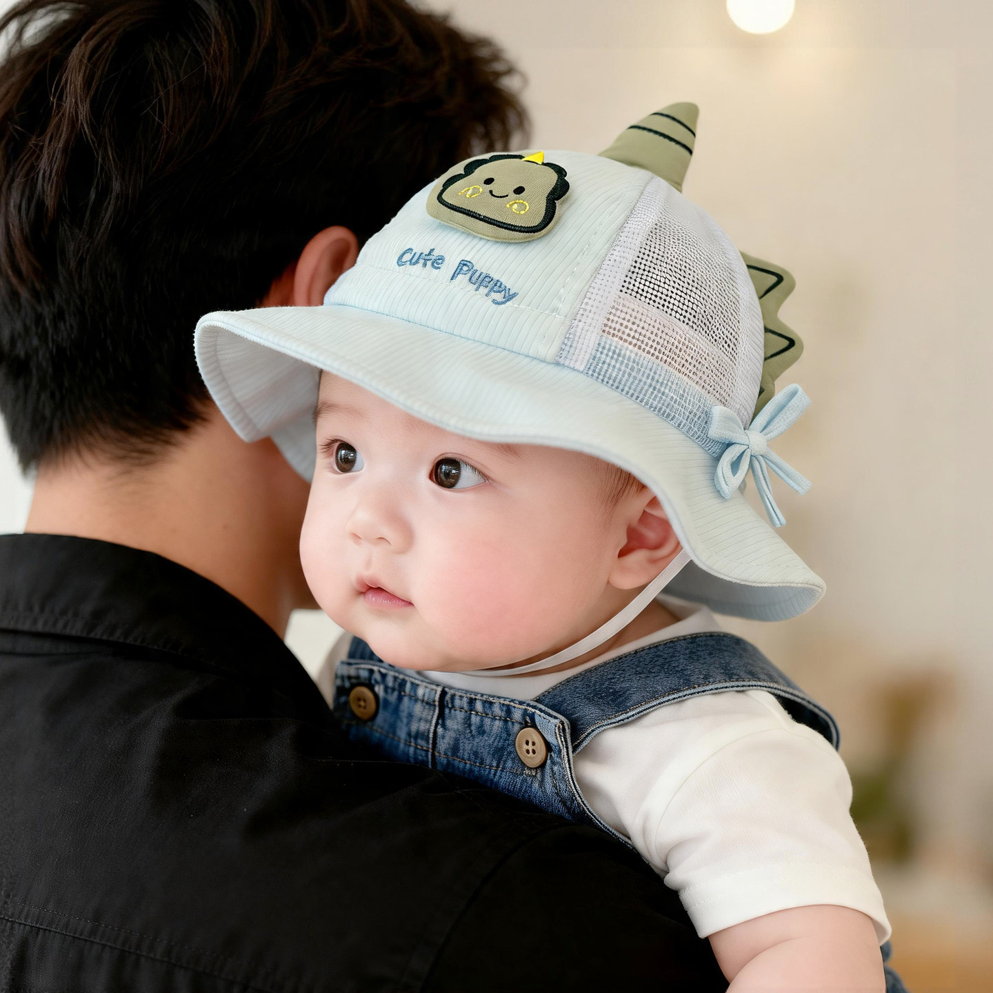 婴儿帽子夏季薄款宝宝遮阳帽男渔夫帽婴幼儿防晒新生儿太阳帽新款