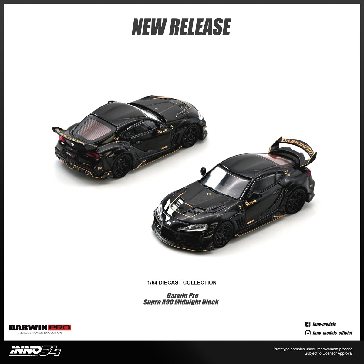[Oseky]INNO DARWIN PRO Supra A90 亮黑 合金 1:64