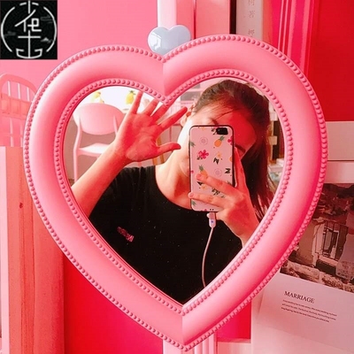 Table top make up mirror type wall hangs dual-use toilet mir