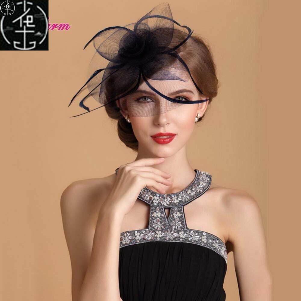 Church Kentucky Hair Clip Hat Cocktail Fascinator Gauze Feat