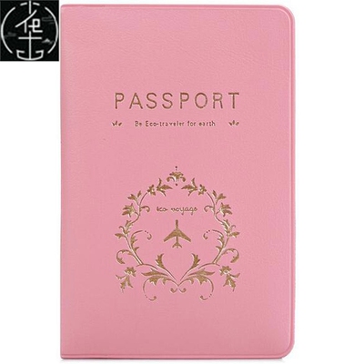 PVC Solid Women Men Passport Cover  Card Holder Multi-Functi