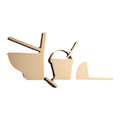 高端个性简约金属厕所道具wc蹲厕