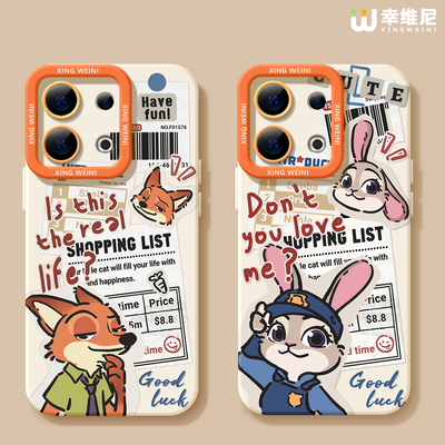 适用opporeno15手机壳朱迪reno14pro兔子13全包11pro硅胶9/8/6尼克reno7se情侣oppo软壳5pro疯狂动物城reno12