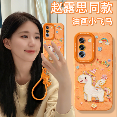 适用三星Galaxy S25手机壳马年s24ultra保护套硅胶s21全包s21plus女款Galaxy外壳油画木马s23新年s22软壳Plus