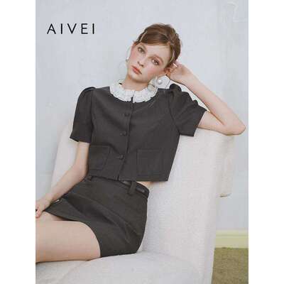 【格雷千金】AIVEI欣贺艾薇2025春夏小香风通勤短外套上衣