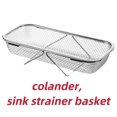 stainless colander sink strainer basket over‑the‑sink