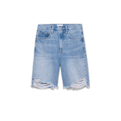 新品高腰FRAME牛仔裤短裤做旧