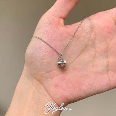 yeylem|小橡安语·天然白水晶拉丝橡果清新925银项链女生礼物