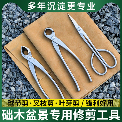 础木不锈钢专用制作剪 套装造型剪 球节工具盆景修剪叶芽剪叉枝