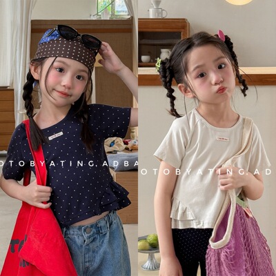 湖州织里童装夏季儿童韩版女童弹力短袖T恤夏装男童打底衫7276