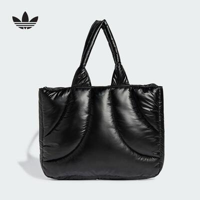 阿迪达斯三叶草女包2024冬季新款休闲单肩包拎包手提挎包 JM0282