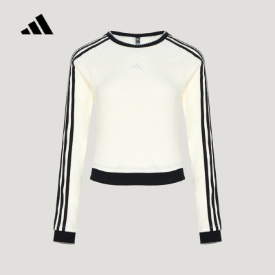 adidas阿迪达斯长袖T恤女装休闲针织套头衫LD8789 LE7043 LD8788