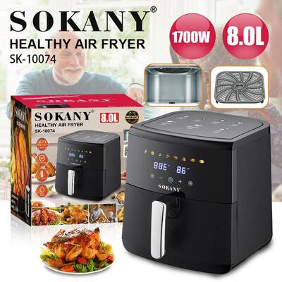 外贸SOKANY10074空气炸锅家用触屏8L炸锅智能健康炸锅air fryer